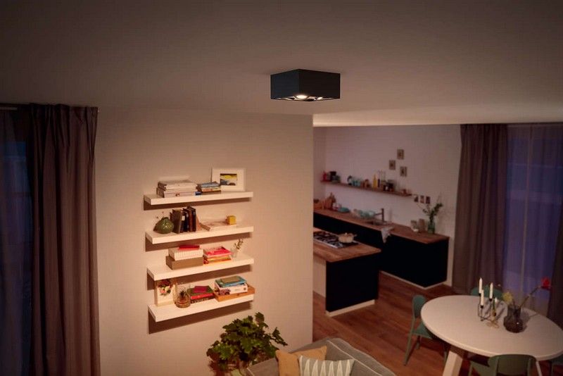 Philips 50494/30/P0 Box LED čierne povrchové bodové svietidlo WGD 4x4 ...